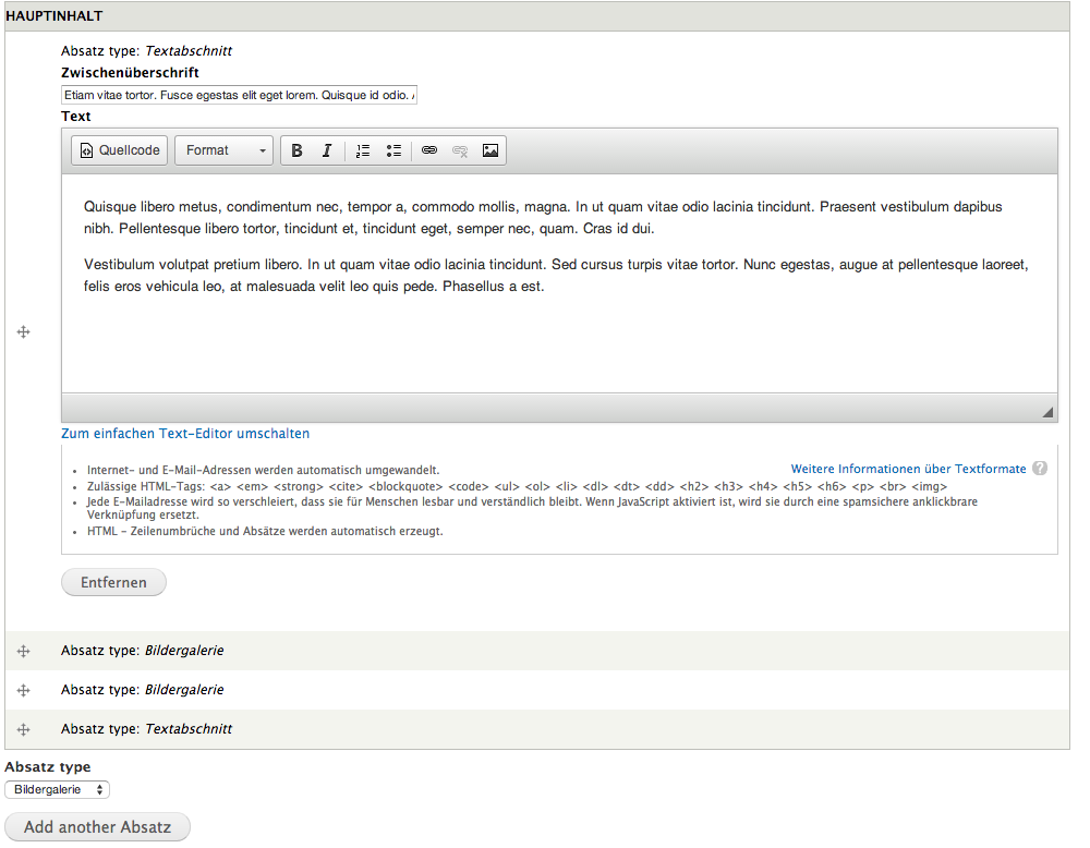 Collapsible paragraphs in node edit form [#2273555] | Drupal.org